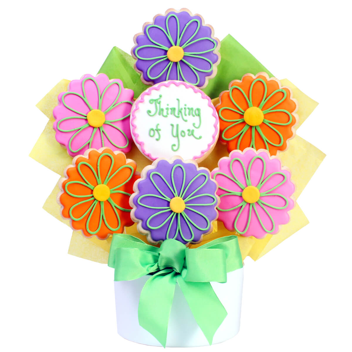 Thinking Of You Cookies | Floral Cookie Bouquets | Cookie Bouquets