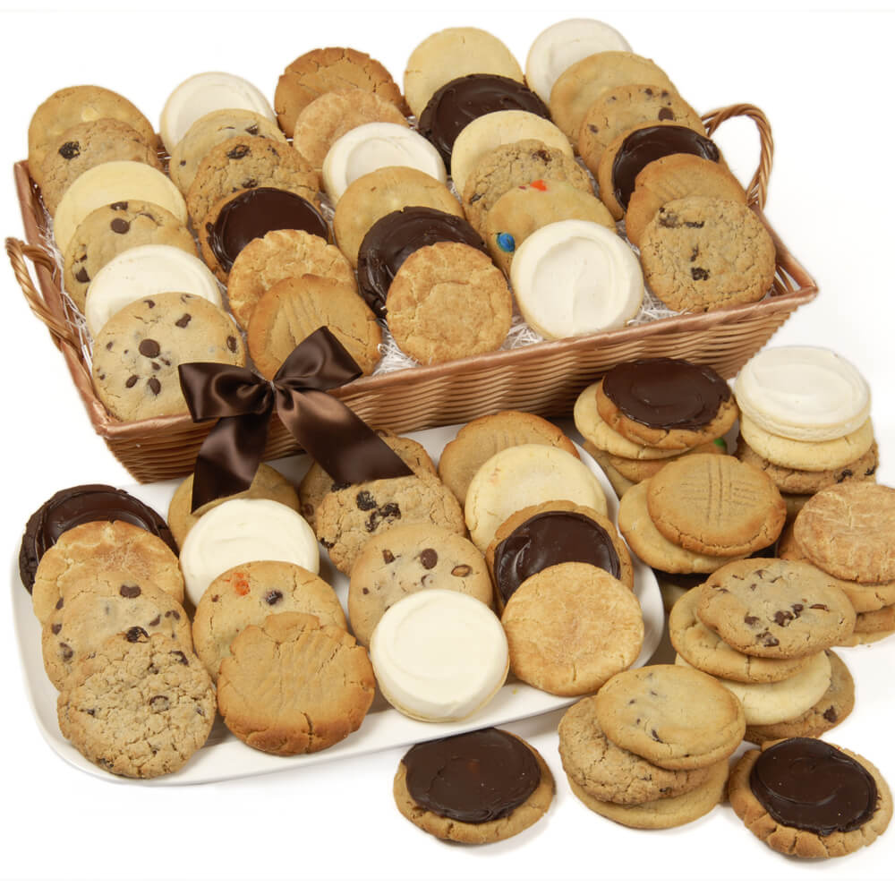 Rectangle Assorted Cookie Gift Basket | Fresh Baked Gifts | Cookie Bouquets