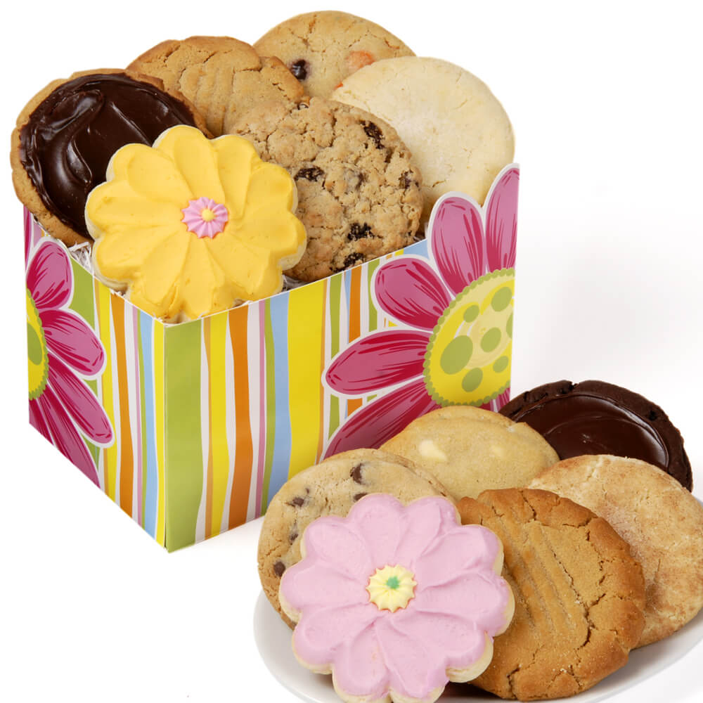 Spring Floral Cookie Gift Box | Gourmet Cookie Gift for Her | Cookie ...